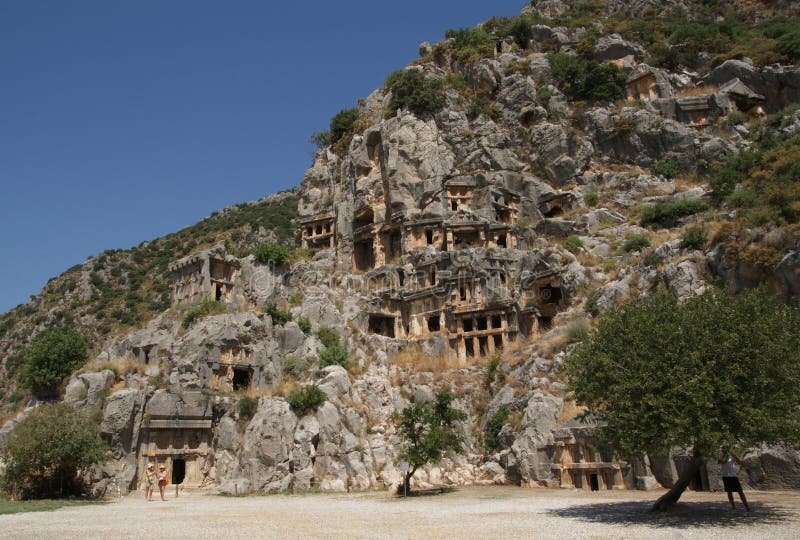 Lycian Tombs stock photo. Image of caves, lycian, civilization - 13164102