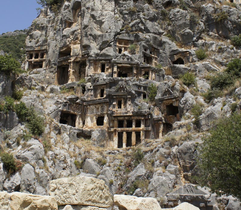 Lycian Tombs stock image. Image of demre, city, cemetery - 42392029