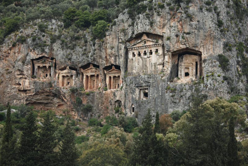 Lycian Tombs, Kaunos,Turkey Stock Photo - Image of ruin, lycian: 14640884