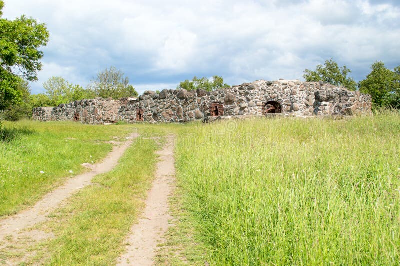 Lyckeby castle ruin stock image. Image of historic, history - 55463115