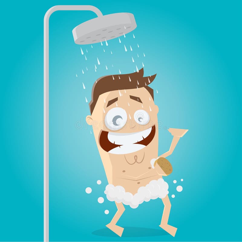 Lycklig Man Som Tar En Dusch Vektor Illustrationer - Illustration av ... Lycklig Man Som Tar En Dusch Vektor Illustrationer - Illustration av ...