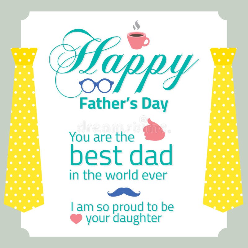 Lyckliga faders dag vektor illustrationer. Illustration av mall - 39794725