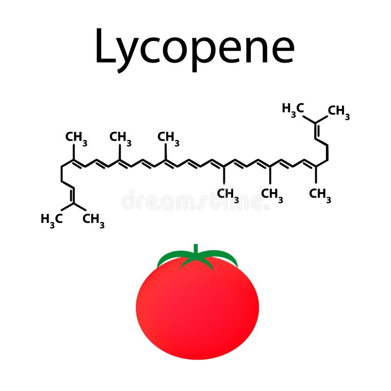 Lycopene is a Chemical Molecular Formula. Vector Illustration on ...