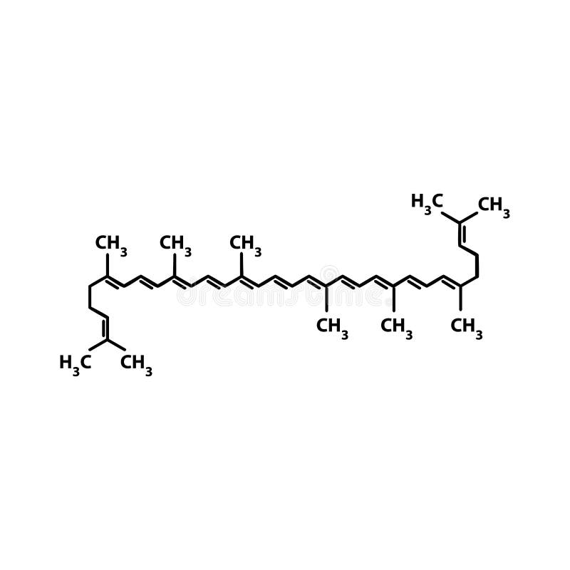 Lycopene Is A Chemical Molecular Formula. Vector Illustration On ...