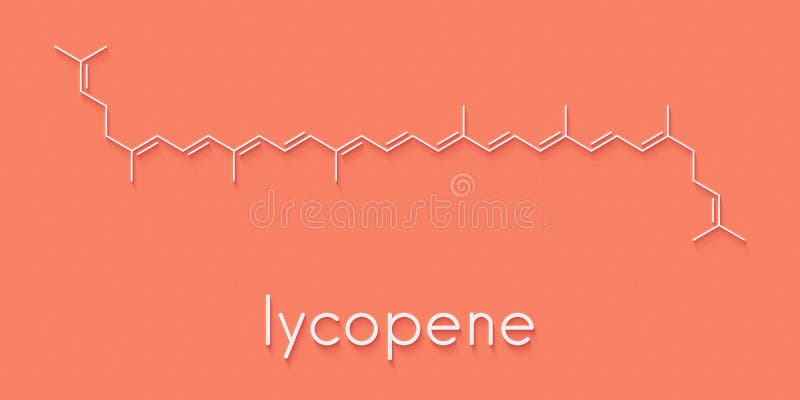 Lycopene Red Tomato Pigment Molecule. Skeletal Formula. Stock Photo ...