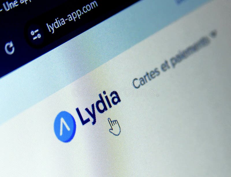 Lydia online banking app editorial stock image. Image of security ...