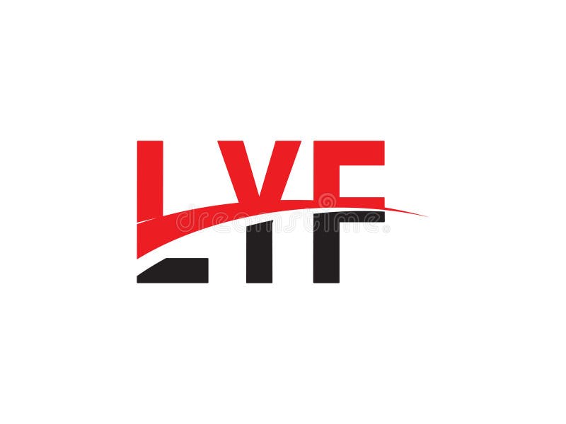 LYF Letter Initial Logo Design Stock Vector - Illustration of black ...
