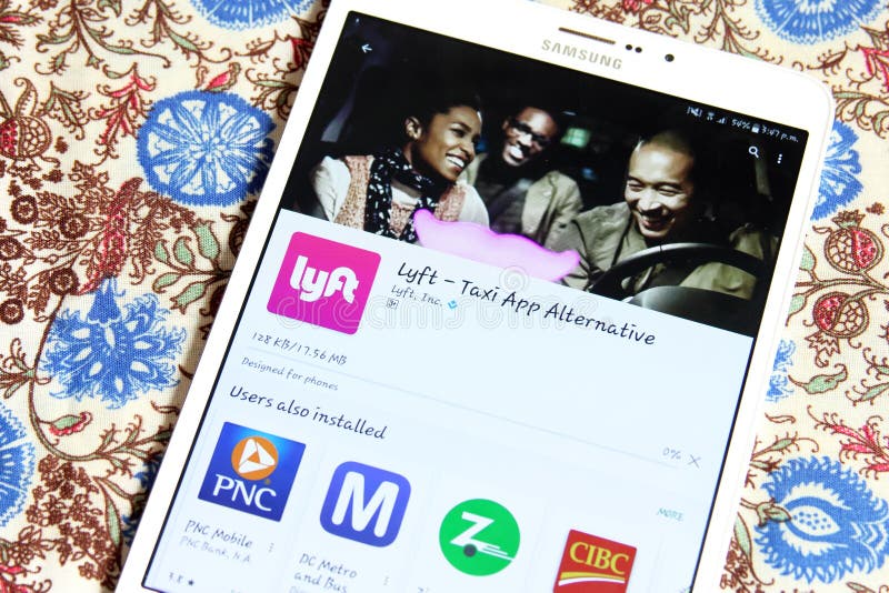 Lyft Taxi-App Auf Google Play Redaktionelles Foto - Bild von apps ...