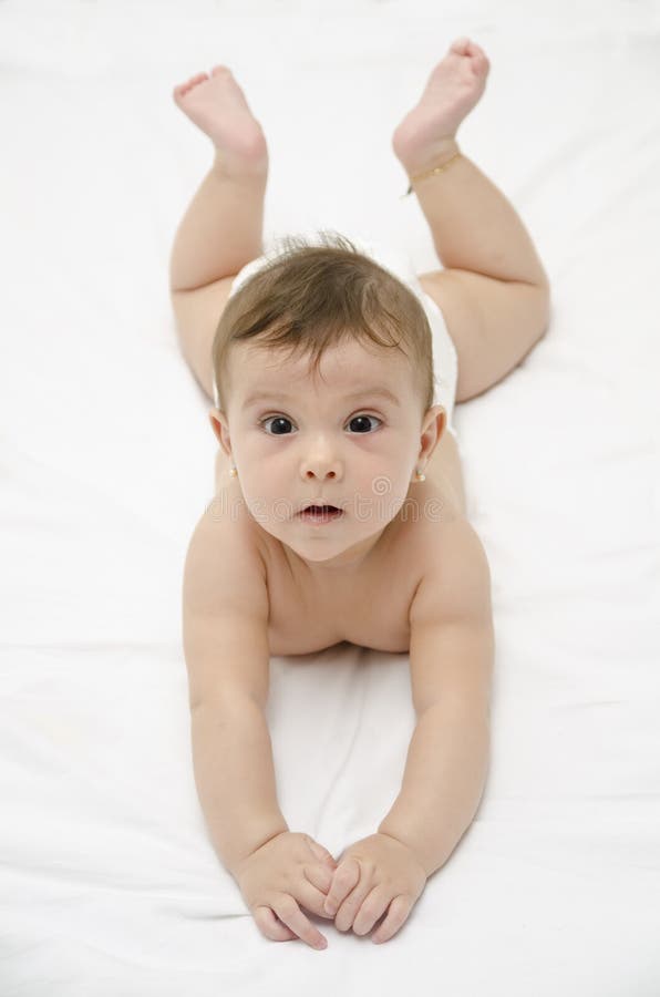 Lying baby stock photo. Image of isolated, people, latina - 32800042