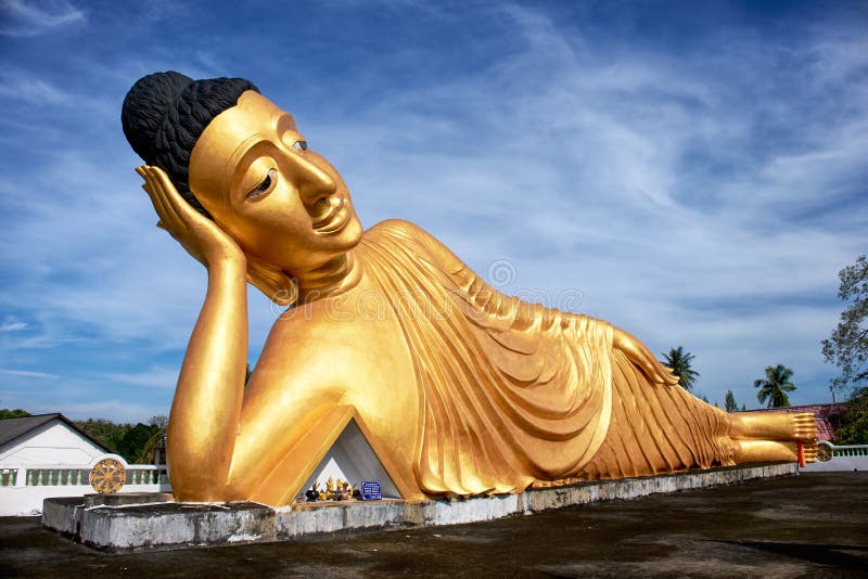 Lying Buddha statue stock photo. Image of phuket, large - 47009086