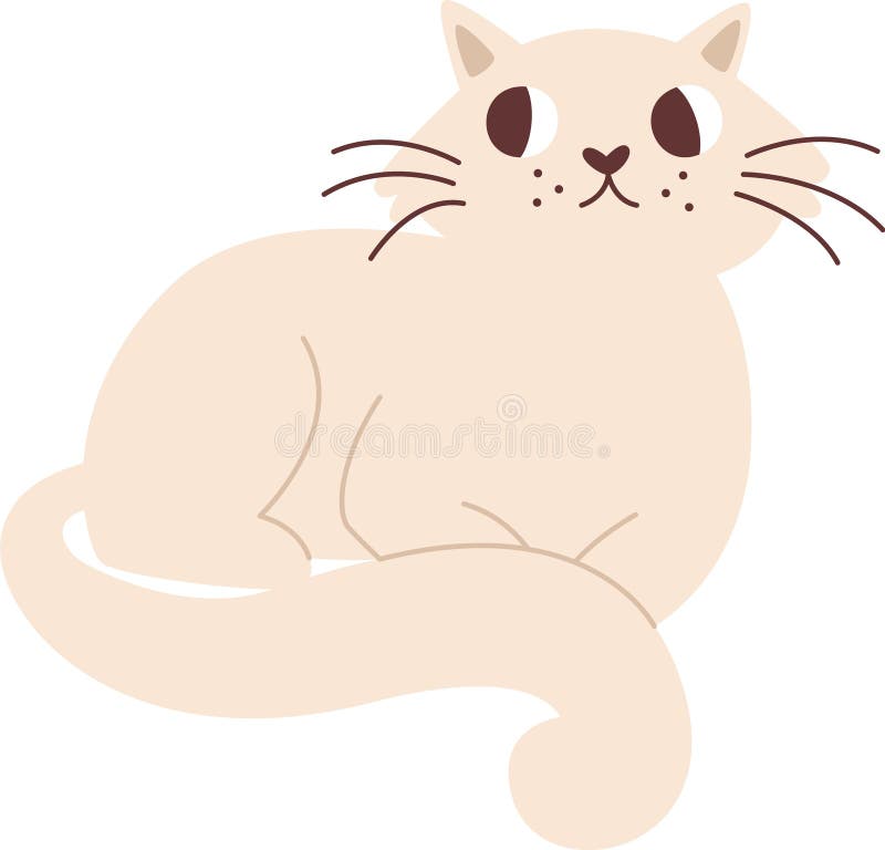Lying Cat Cartoon stock vector. Illustration of cute - 330637632