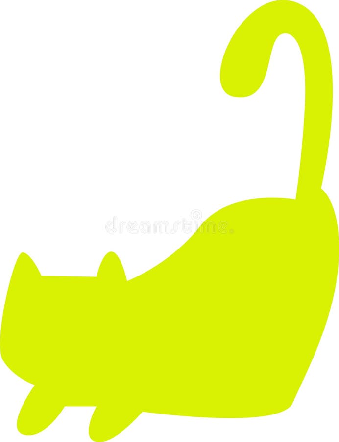 Lying Cat Silhouette stock vector. Illustration of lying - 321587381
