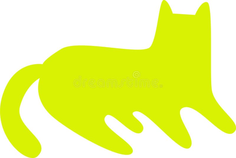 Lying Cat Silhouette stock vector. Illustration of graphic - 321587837