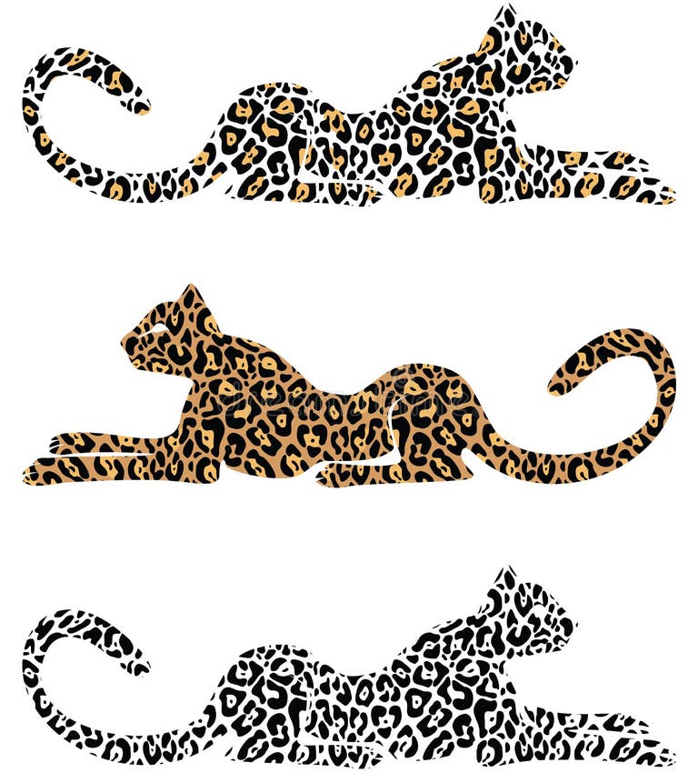 Stylized Lying Cheetahs Stock Illustrations – 3 Stylized Lying Cheetahs ...