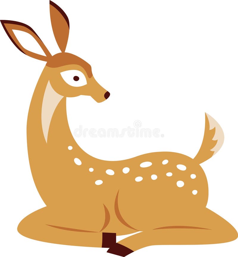 Lying Deer Animal stock vector. Illustration of deer - 290245602
