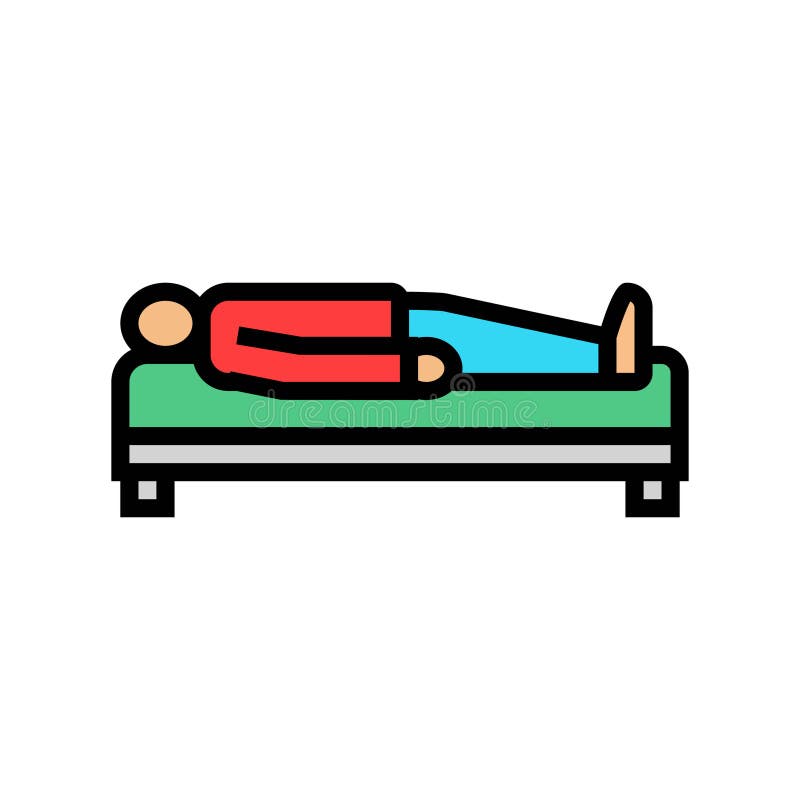 Lying Down Position Diarrhea Color Icon Vector Illustration Stock ...
