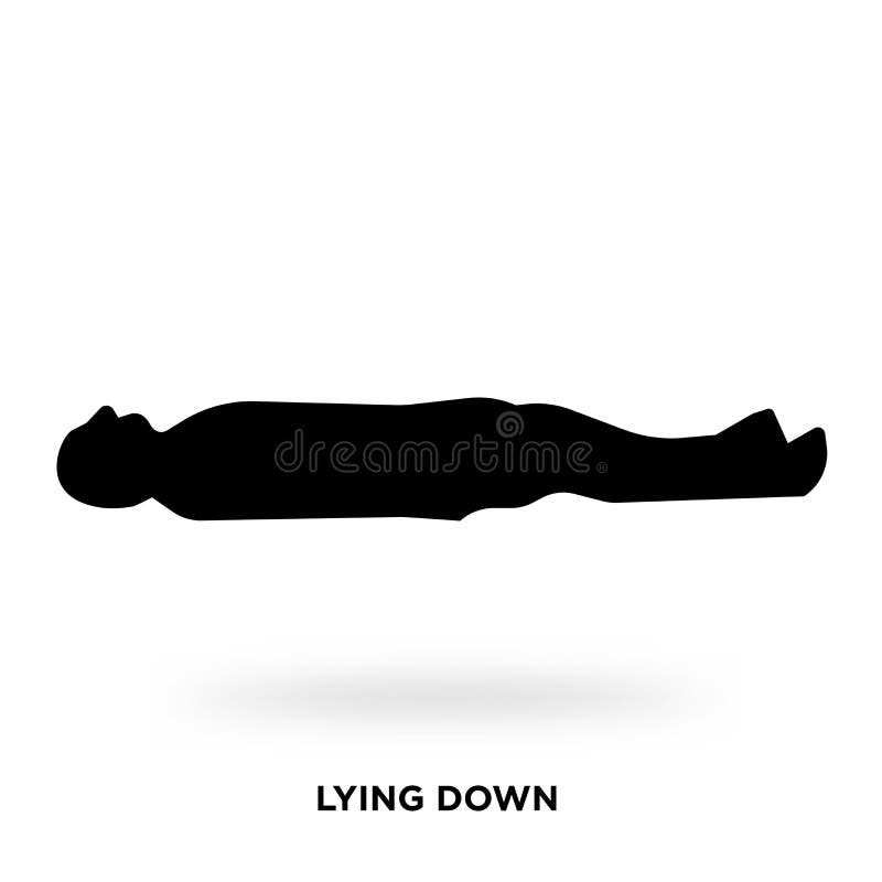 Lying down silhouette stock illustration. Illustration of shape - 110787618