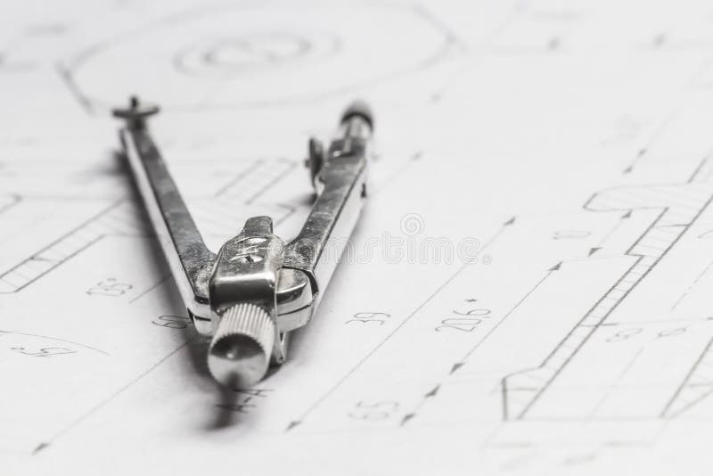 Lying drawing compasses stock image. Image of education - 64305041