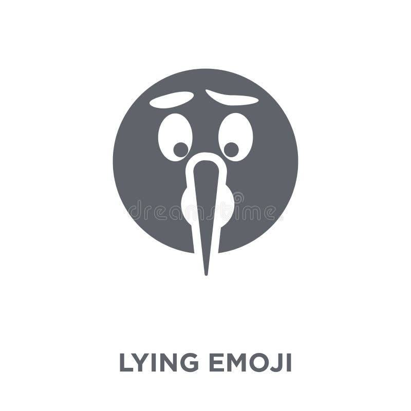 Lying Emoji Icon. Trendy Lying Emoji Logo Concept on White Background ...