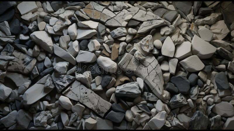 Lying Fragments of Rock. AI Generated Stock Illustration - Illustration ...