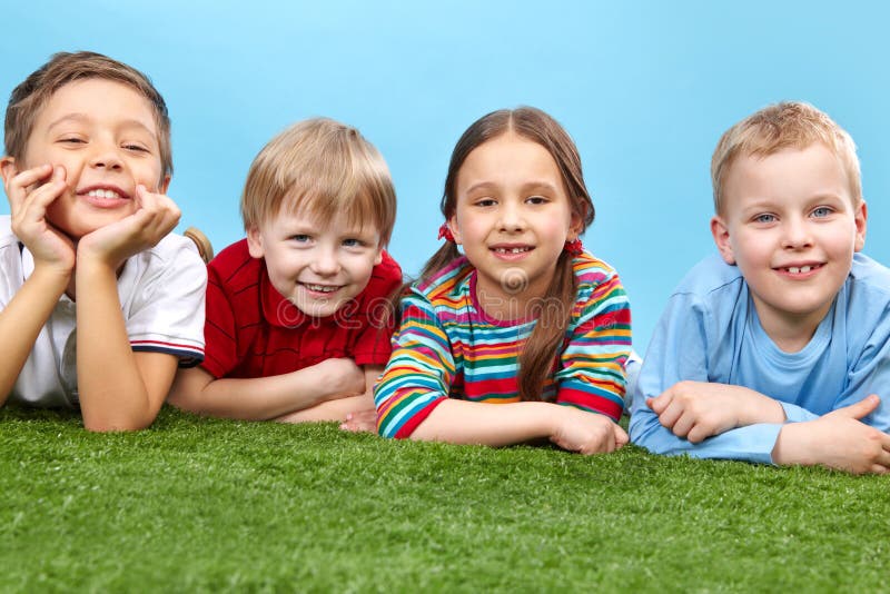 Resting kids stock photo. Image of outdoor, relaxing - 27380110