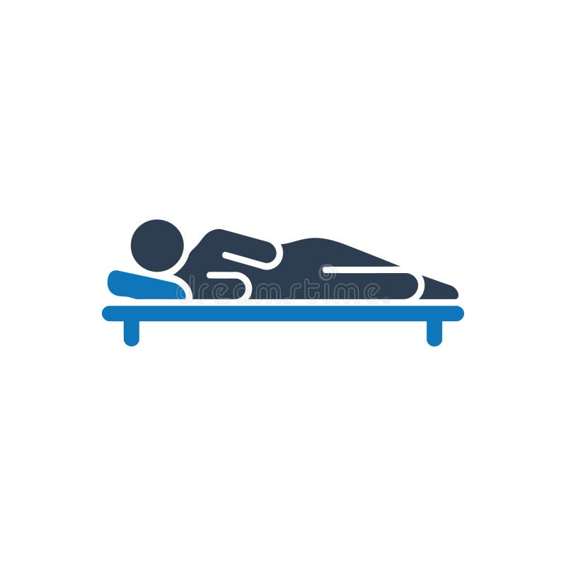 Lying on Mattress Icon stock illustration. Illustration of lying ...