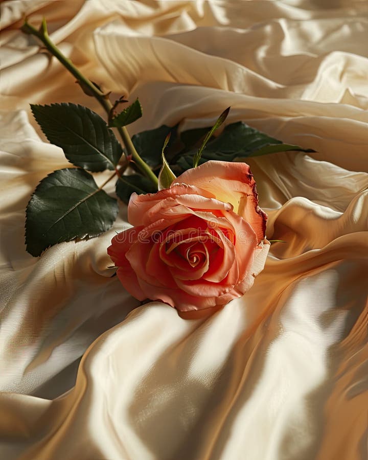 Lying Rose on Bed stock illustration. Illustration of bedroom - 307298746