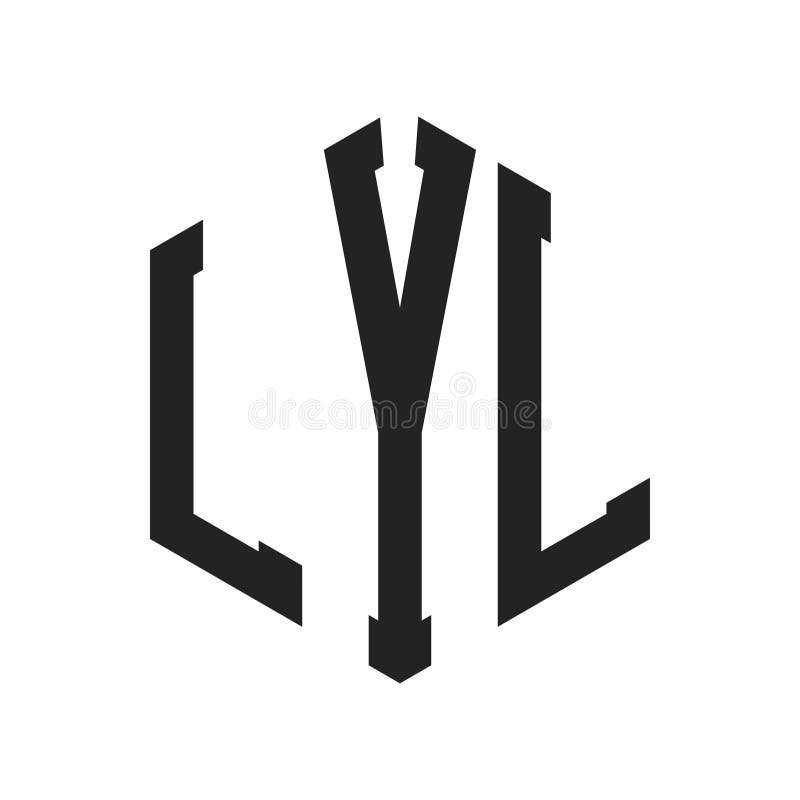 LYL Logo Design. Initial Letter LYL Monogram Logo Using Hexagon Shape ...