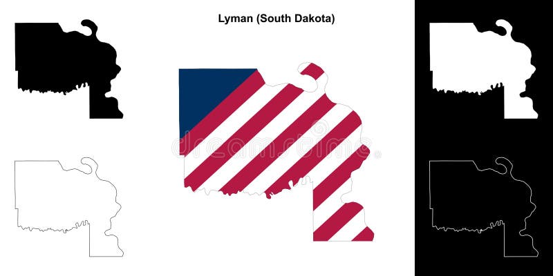 Lyman outline map stock illustration. Illustration of boundary - 324140537