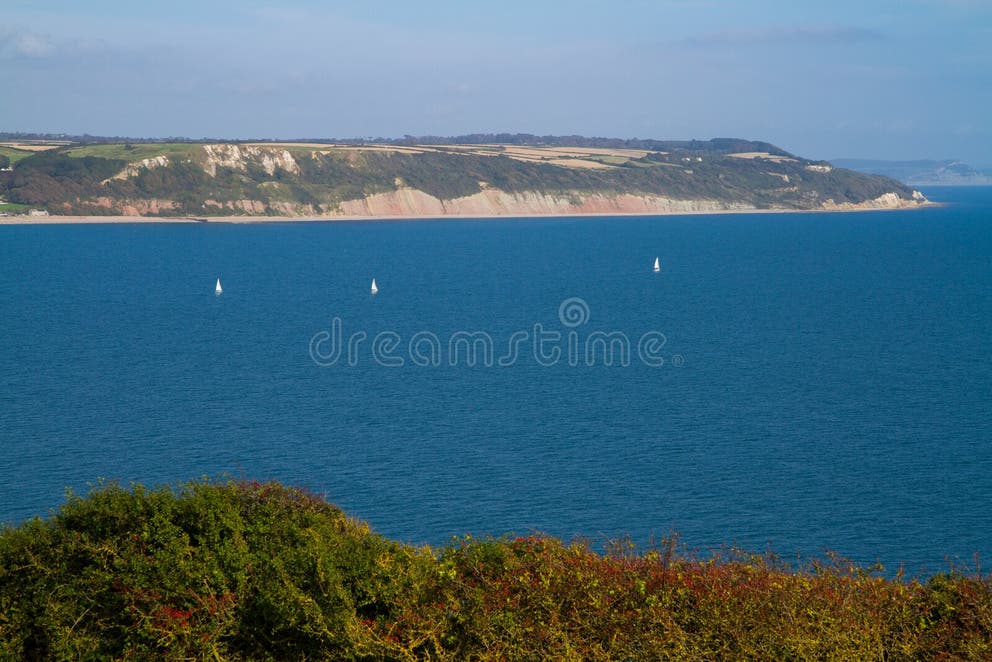 Lyme Bay Near Beer and Seaton Devon Stock Photo - Image of heritage ...