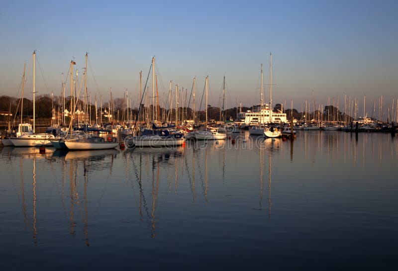 Lymington Harbour at Sunset Editorial Photography - Image of forest ...