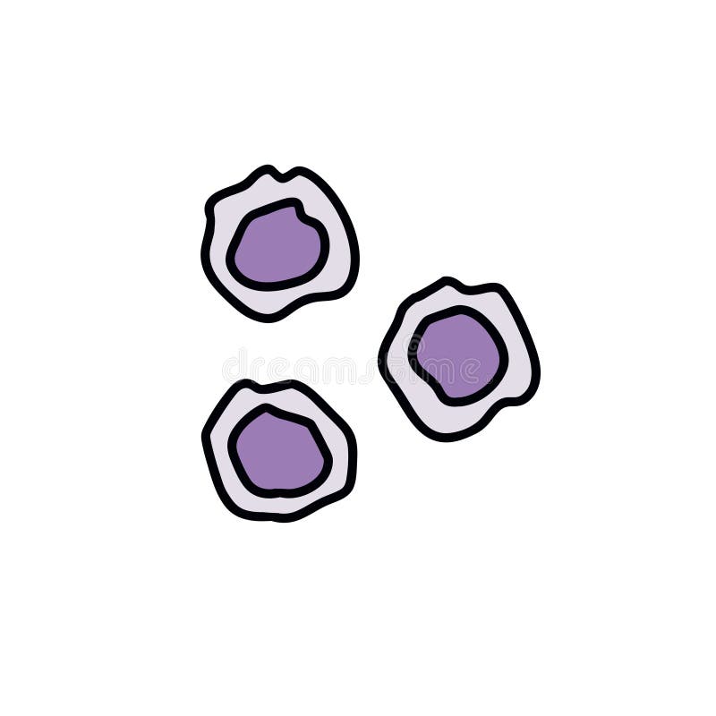 Lymphocyte Doodle Icon, Vector Illustration Stock Illustration ...