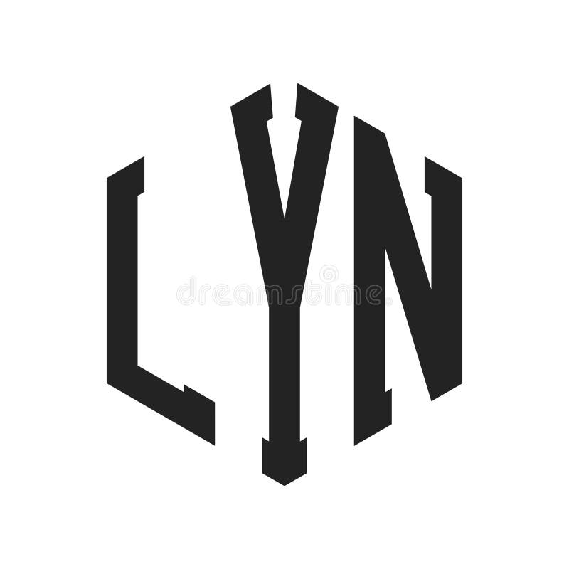 LYN Logo Design. Initial Letter LYN Monogram Logo Using Hexagon Shape ...