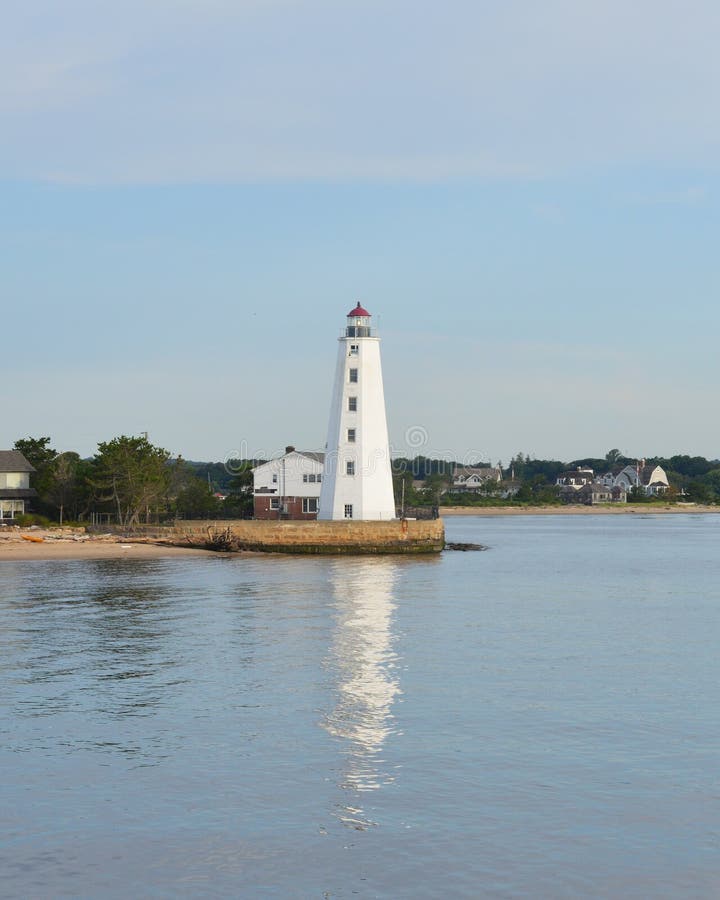 Lynde Point lighthouse stock photo. Image of water, shoreline - 43950776