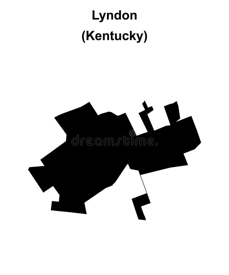 Lyndon outline map stock vector. Illustration of shape - 357330054
