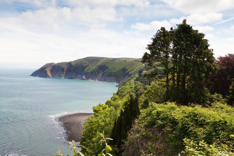 Lynmouth with Foreland Point North Devon England Stock Photo - Image of ...