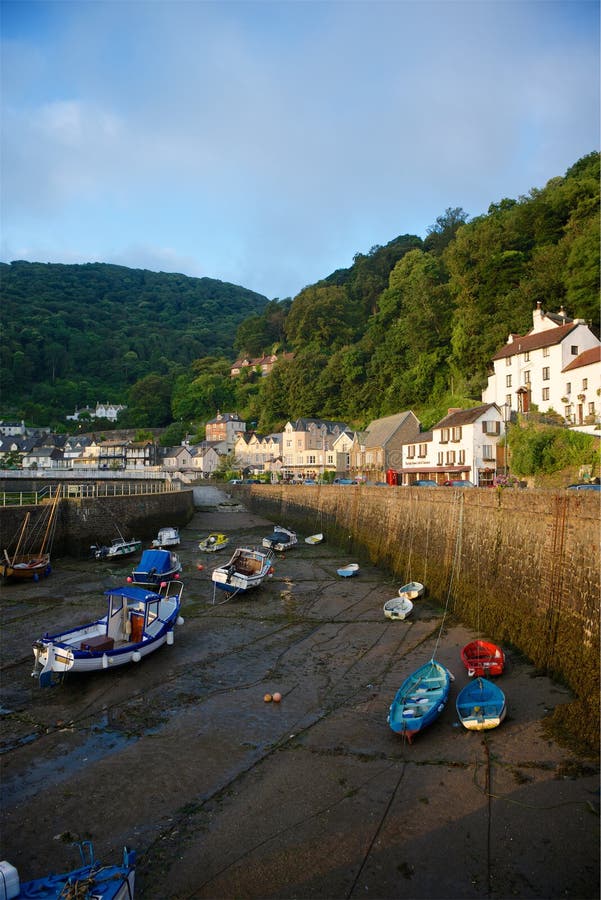 Lynmouth, North Devon UK editorial stock photo. Image of pebbles - 51397073