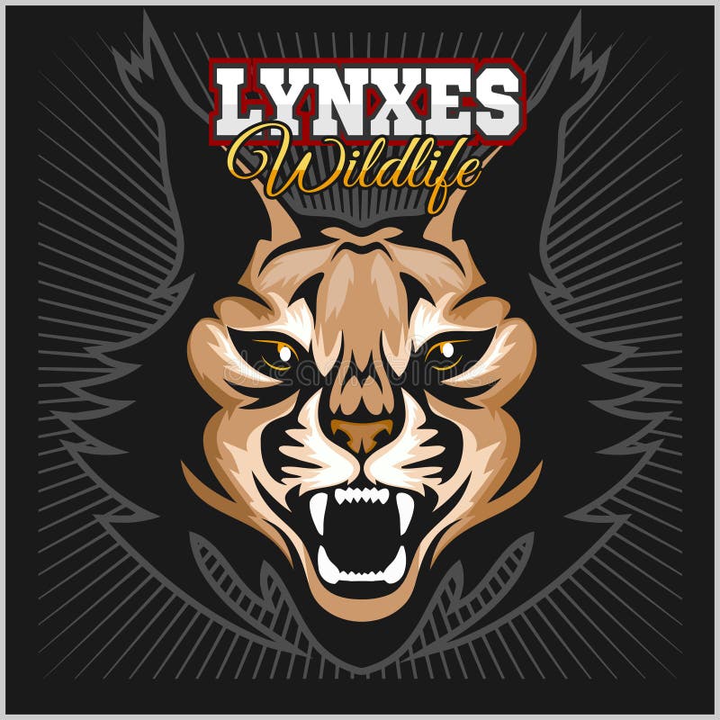 Lynx Mascot Logo. Head of Lynxes Isolated Vector Illustration. Stock ...