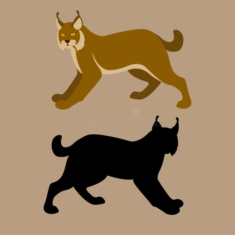 Lynx Vector Illustration Style Flat Silhouette Stock Vector ... Lynx Vector Illustration Style Flat Silhouette Stock Vector ...