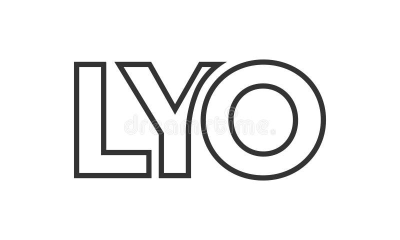 LYO Logo Design Template with Strong and Modern Bold Text. Initial ...