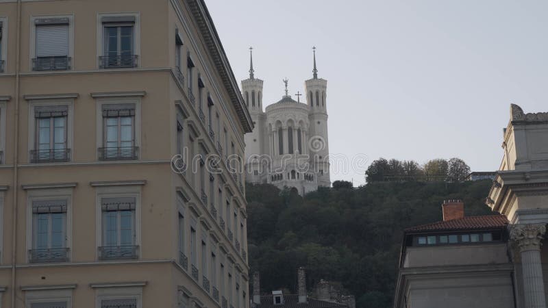 The Lyon Basilica Sits Majestically on a Hilltop, Surrounded by Classic ...