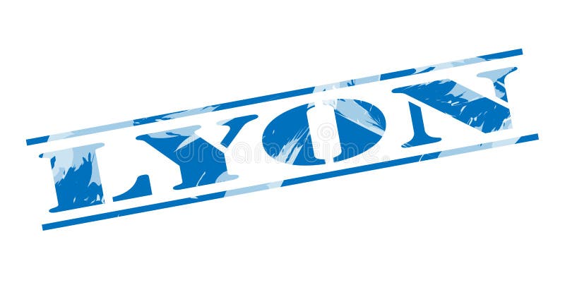 Lyon blue stamp stock illustration. Illustration of lyon - 97564091