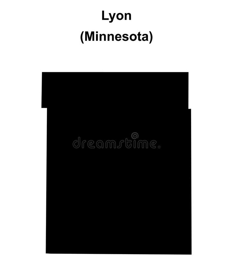 Lyon outline map stock vector. Illustration of boundaries - 361611180