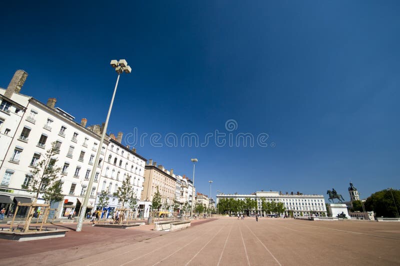 Lyon main square stock photo. Image of urban, angle, summer - 11093058