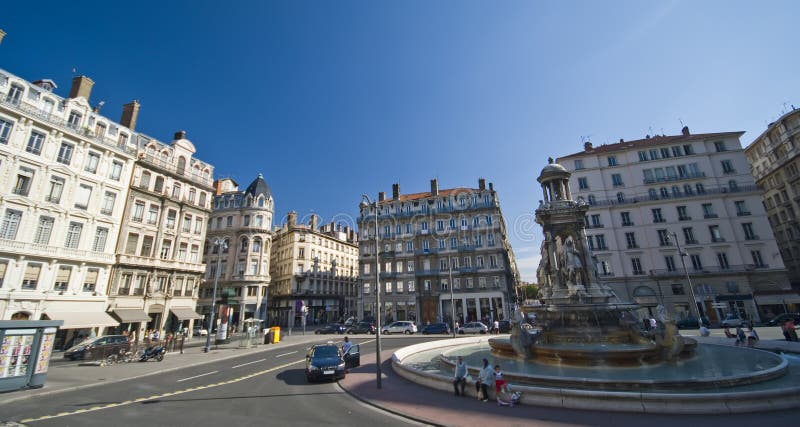 Lyon old town square editorial stock photo. Image of city - 11135028