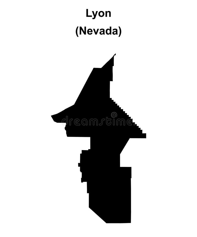 Lyon outline map stock vector. Illustration of tourism - 361727761