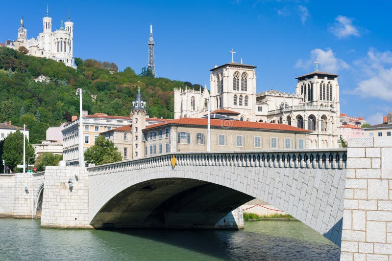 Lyon and Saone River in a Summer Day Stock Photo - Image of outdoors ...
