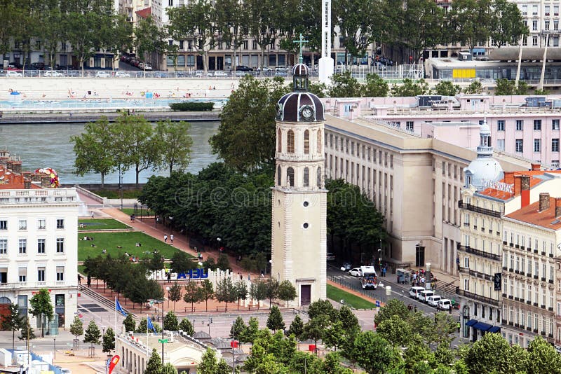 Lyon square editorial stock image. Image of main, tower - 131827804