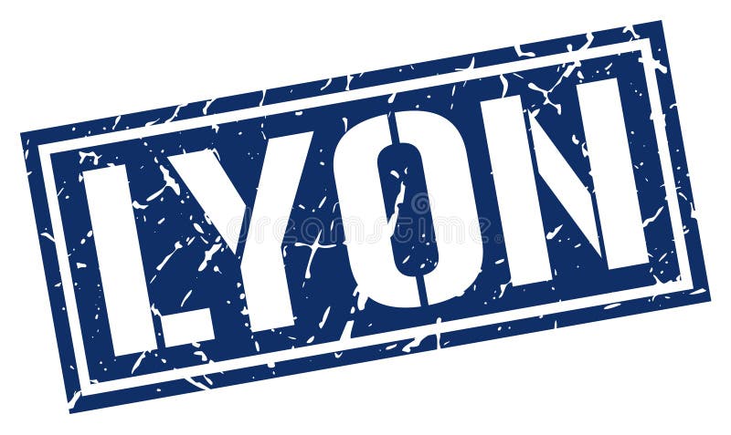 Lyon stamp stock vector. Illustration of label, seal - 120853942