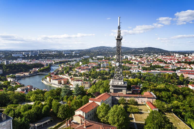 Lyon view stock image. Image of europe, christ, downtown - 60402099
